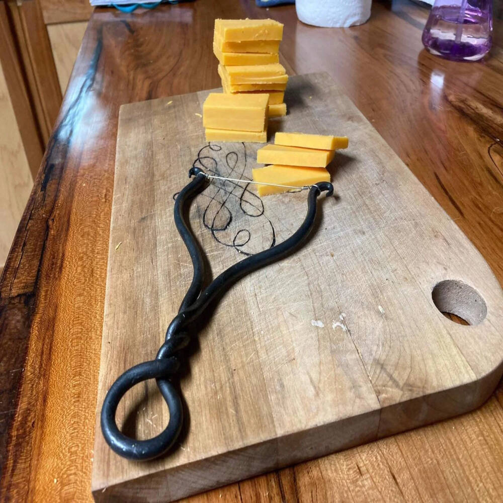 Hand-Forged Wire Cheese Cutter – Artisan Steel Cheese Slicer | DeWall’s ...
